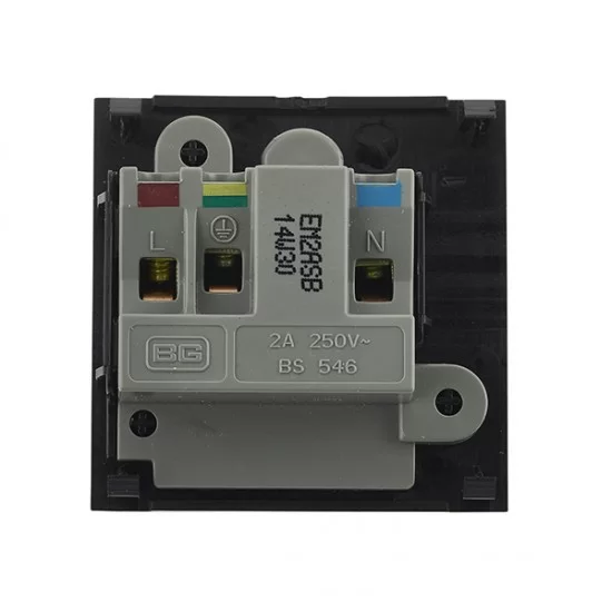 Art Deco Emporium | 5Amp Euro Module Socket in Black with Bespoke Brown ...